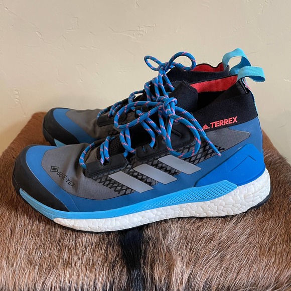 adidas | Shoes | Adidas Mens Terrex Free Hiker Gtx 8 Grey Blue Black ...